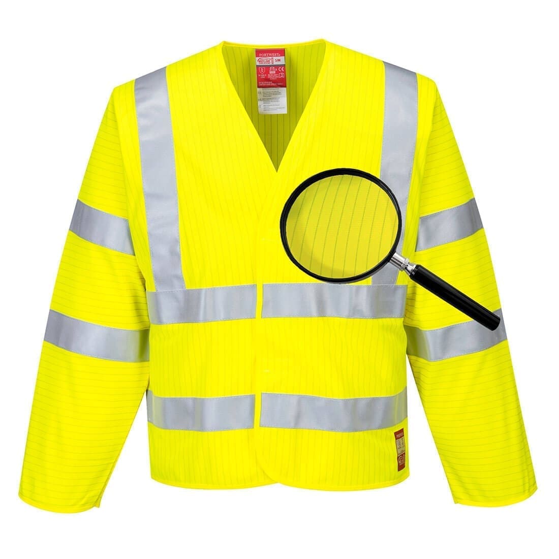 Portwest Hi-Vis Anti Static Jacket Flame Resistant FR85 - Image To Suit You