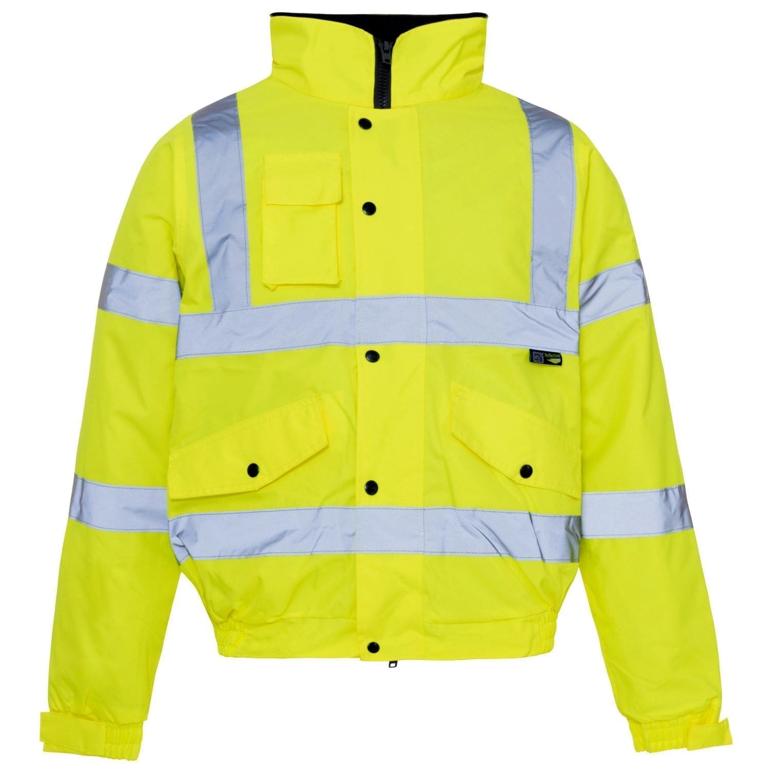 Supertouch Hi-Vis Fleece Collared Standard Bomber Jacket - Image To ...